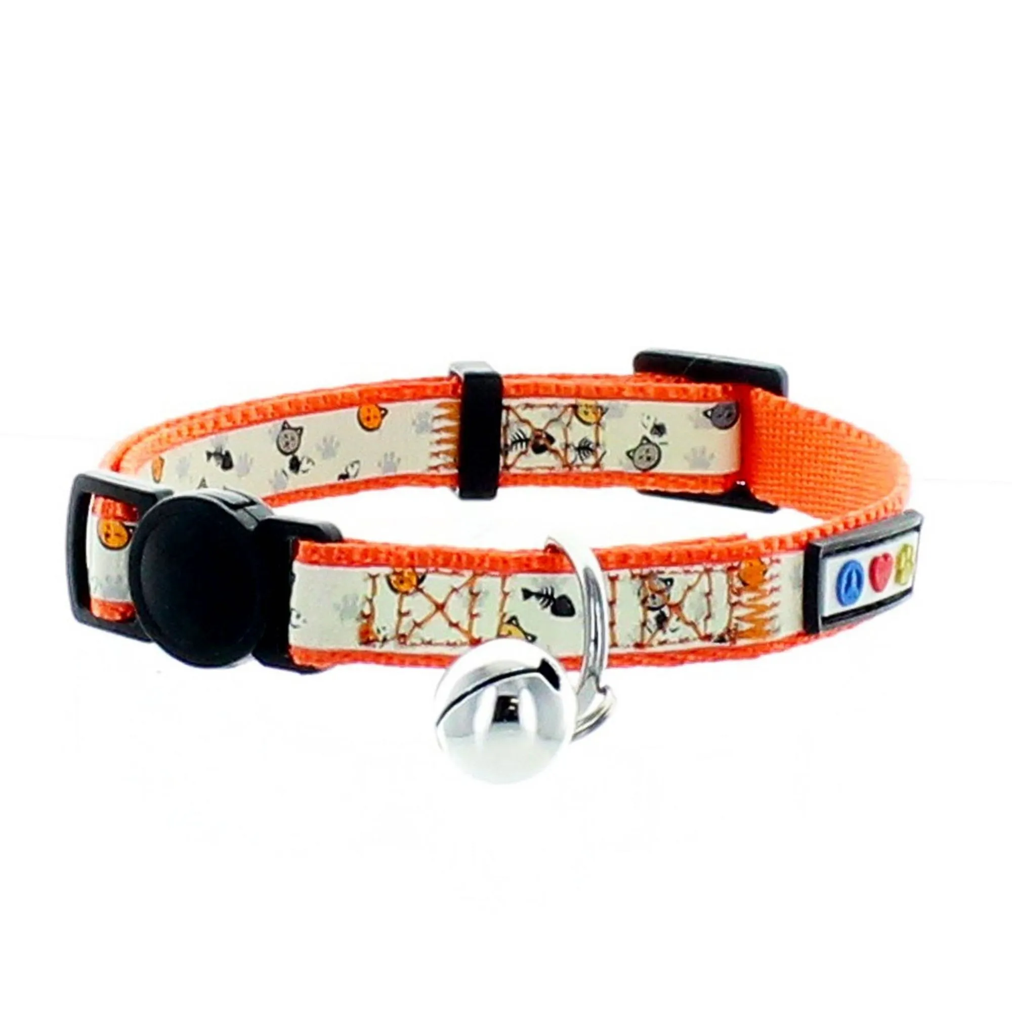 DHgate.com:Glow-in-the-Dark Orange Safety Buckle Cat Collar with ...