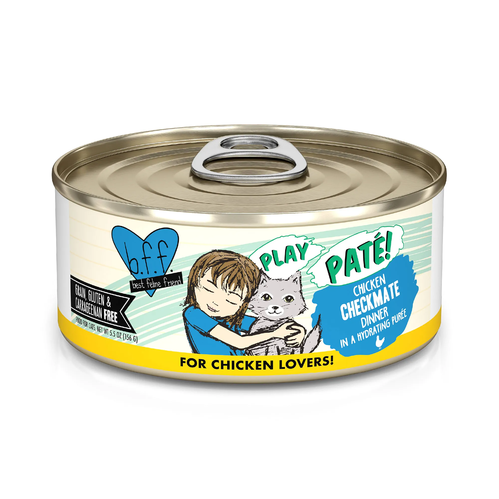 B.F.F. P.L.A.Y. Checkmate Chicken Dinner Hydrating Puree Wet Cat Food ...