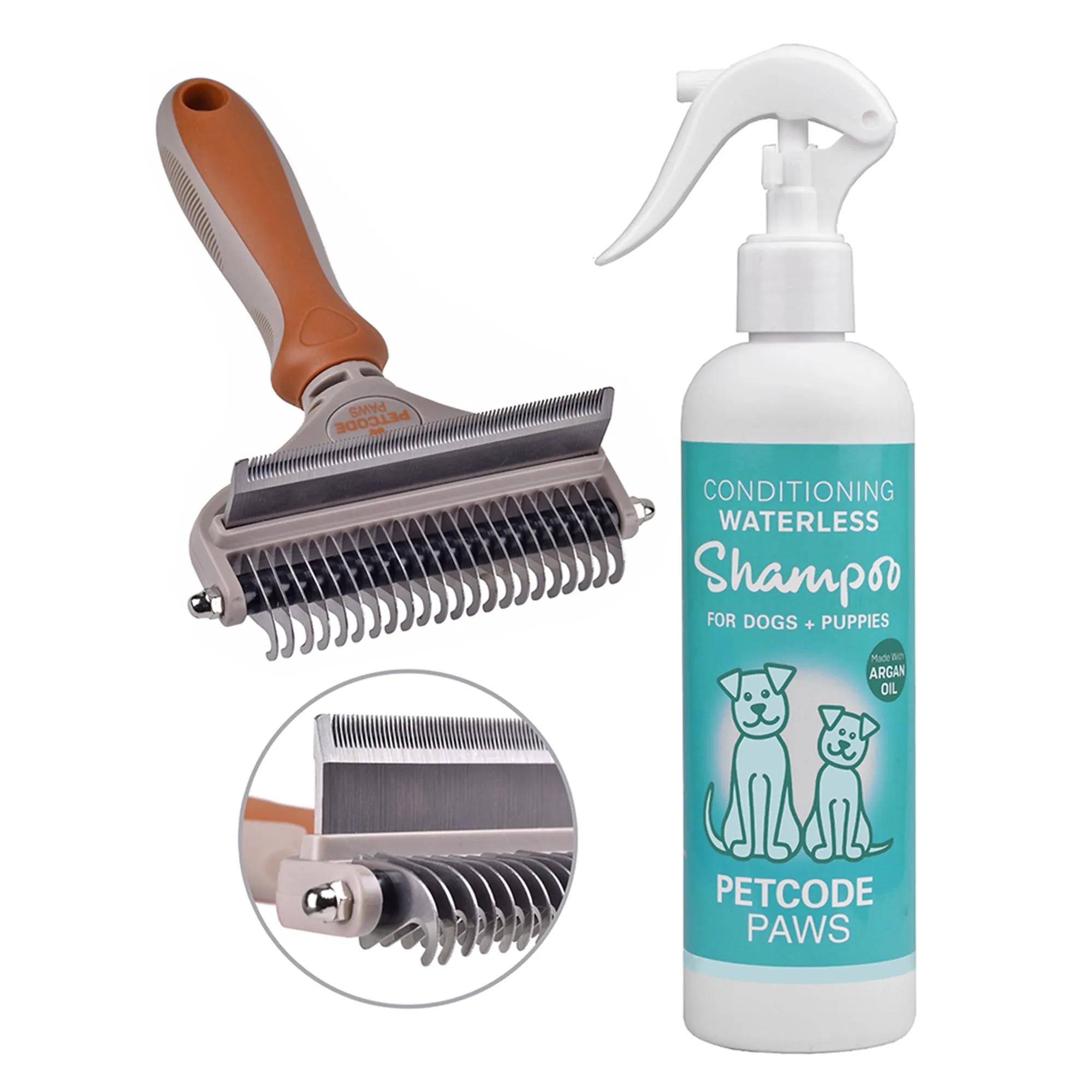 Large Terra Brown Dog Detangling Kit: Premium Quality Grooming Set with ...