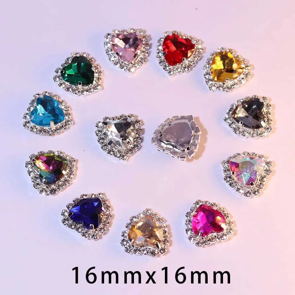 Mini Heart Rhinestone Pendants - 16x16mm, DIY Jewelry Crafting, Best ...