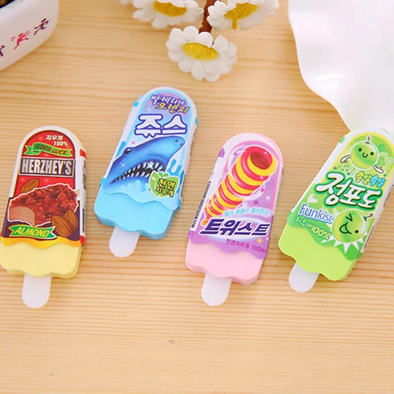 DHgate.com:24 Pcs Summer Ice Cream Rubber Eraser Set, Kawaii Pencil ...