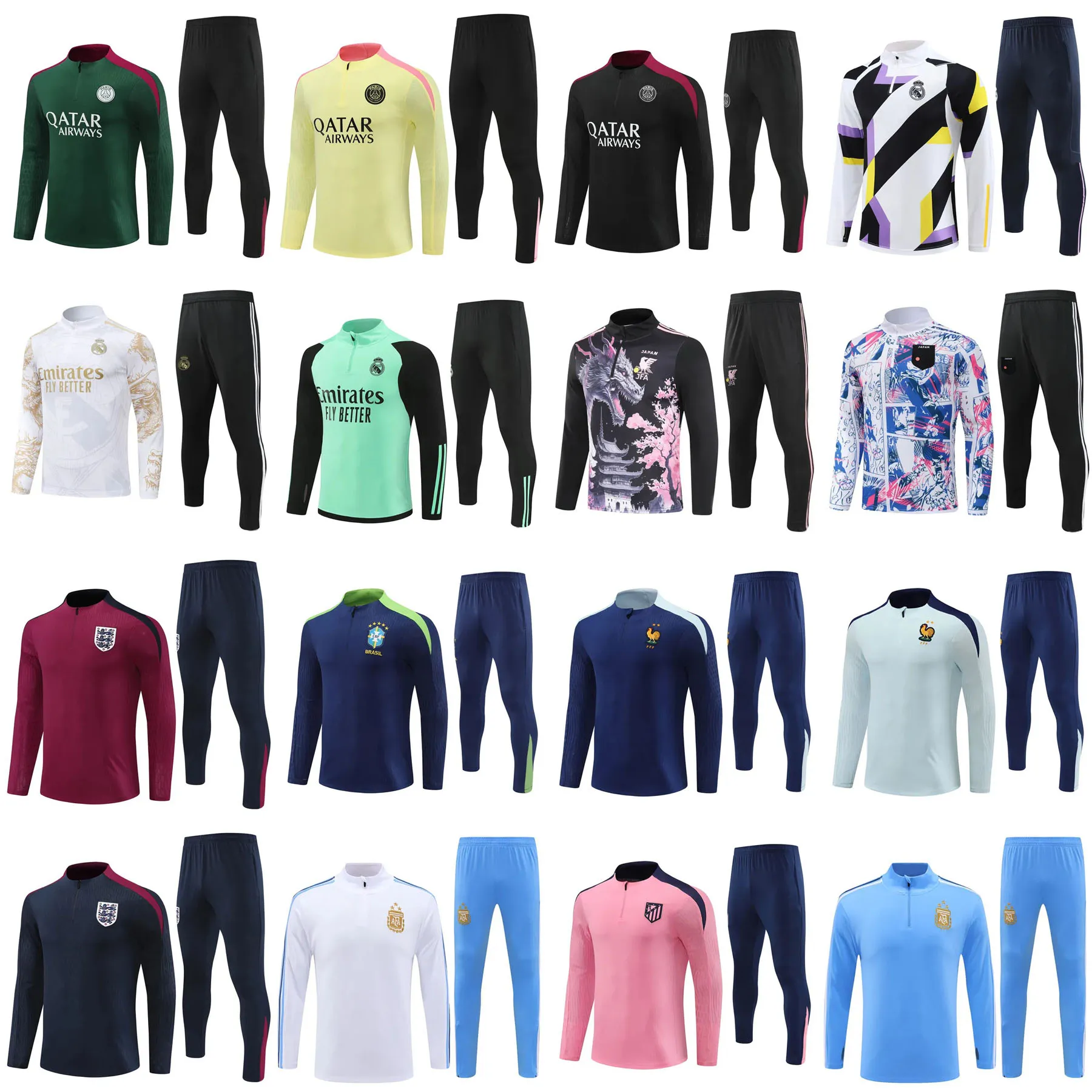 2024 Kids Football Tracksuit Men And Kids 23 24 25 Soccer Tracksuit ...