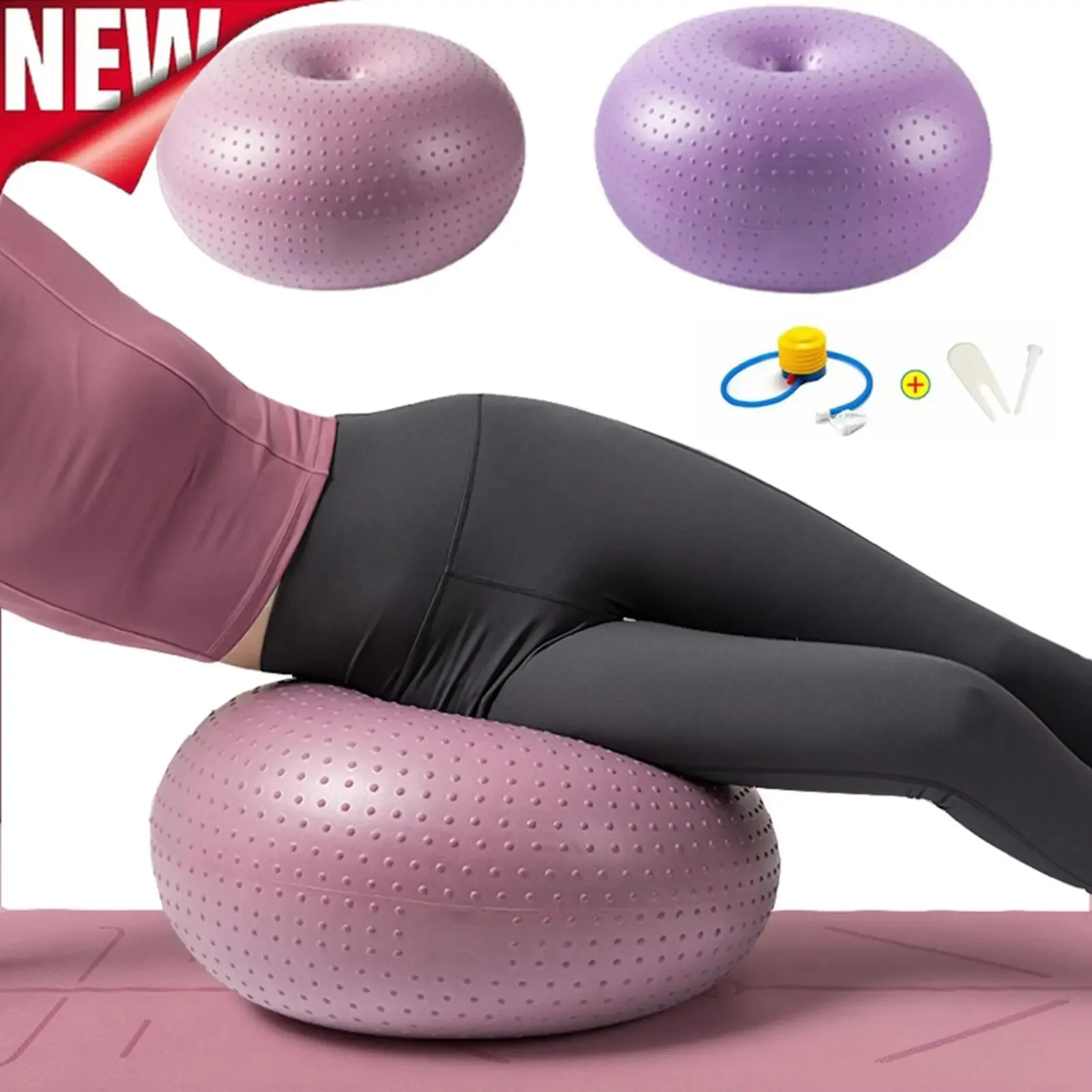 Balancing Yoga Ball Stabilizer With Doughnut Pilates For Fitness And ...