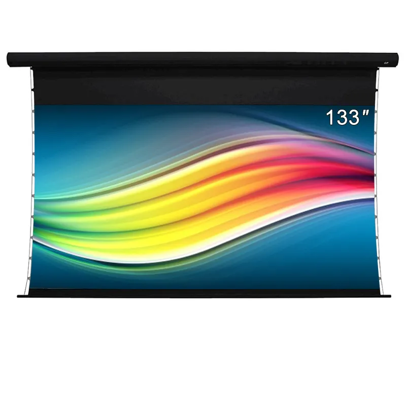 133 Woven Motorized Projection Screen: Long Throw Pull-Down Movie ...