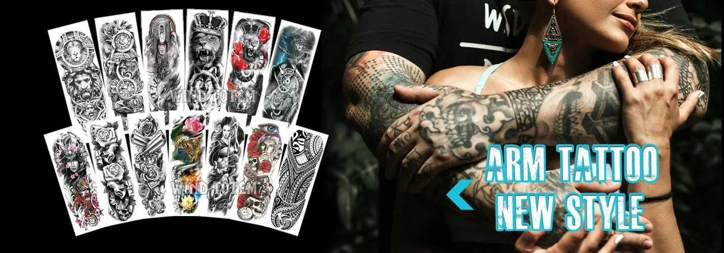 Lasting Tiger Compass Flower Temp Tattoo: Semi-Permanent Juice Ink ...