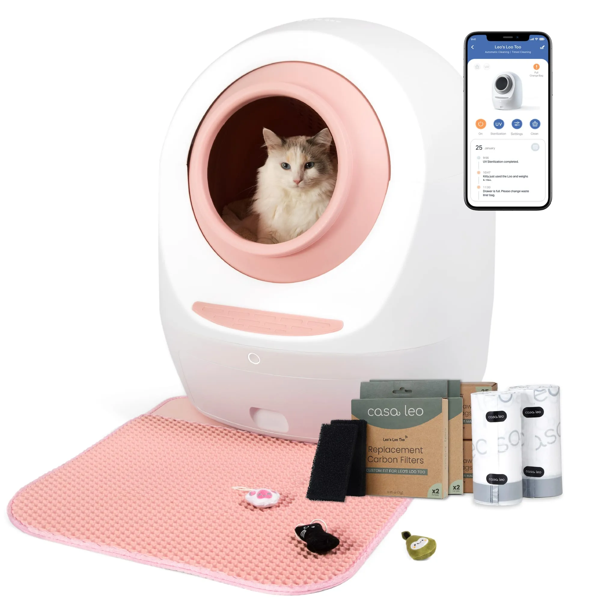 Pretty Pink Covered Automatic Self-Cleaning Cat Litter Box - Shop Now ...