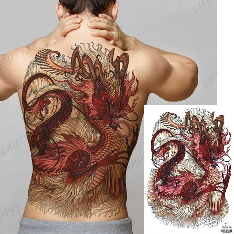 Temporary Tattoos For Men Full Back Cool Body Art,... From Taiho_shop1 ...