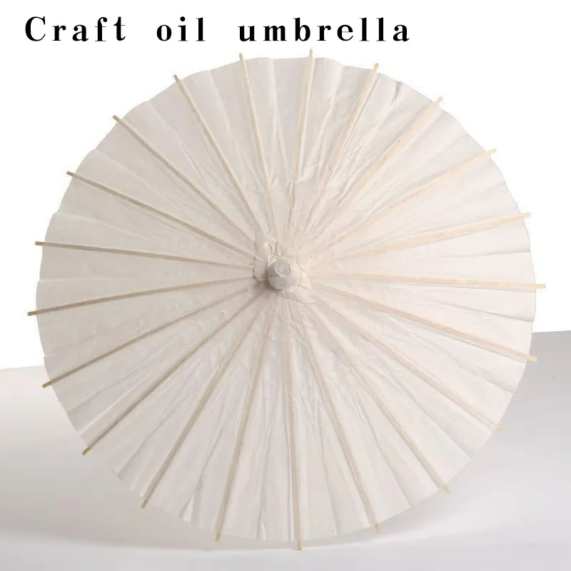 White Paper Umbrella DIY - Hand-Painted Craft & Decorative Parasol ...