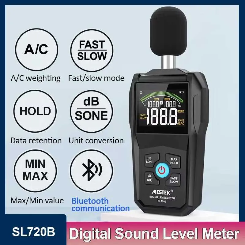 Digital Sound Level Meter: Portable Noise Decibel Monitor, 30-130dB ...