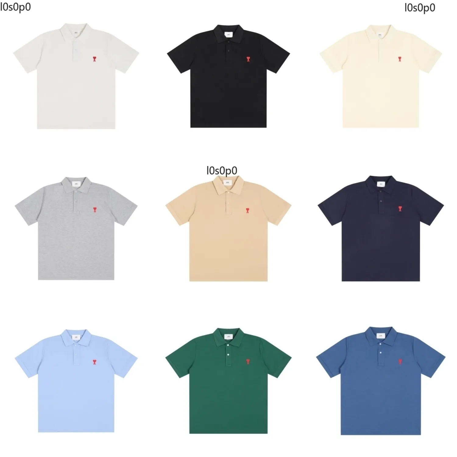 24SS Amis Fashion Luxus T Shirt Designer Polo Hemd Sommermenschen Und ...