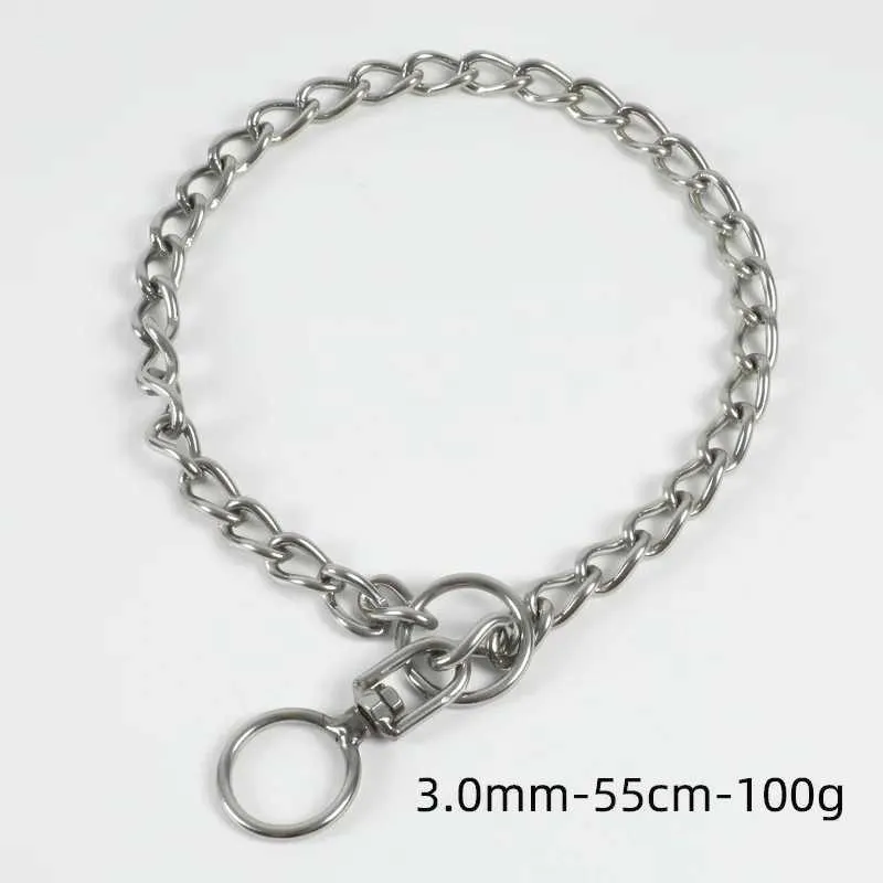 Adjustable Stainless Steel Dog Slip Collar - Heavy Duty Snake Chain for ...