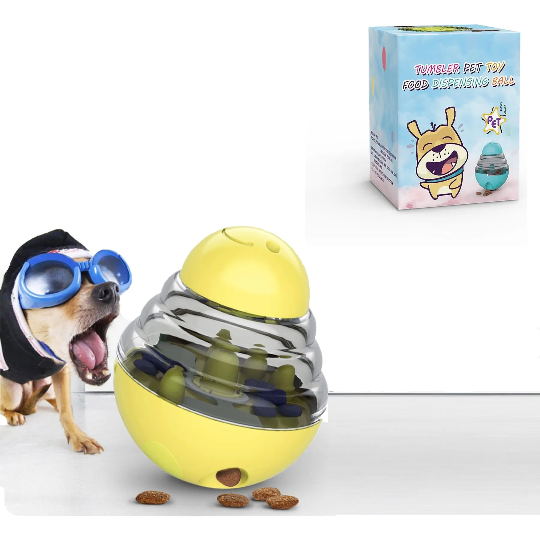 Interactive Treat Dispensing Dog Toy - Fun Food Puzzle for Small Dogs ...
