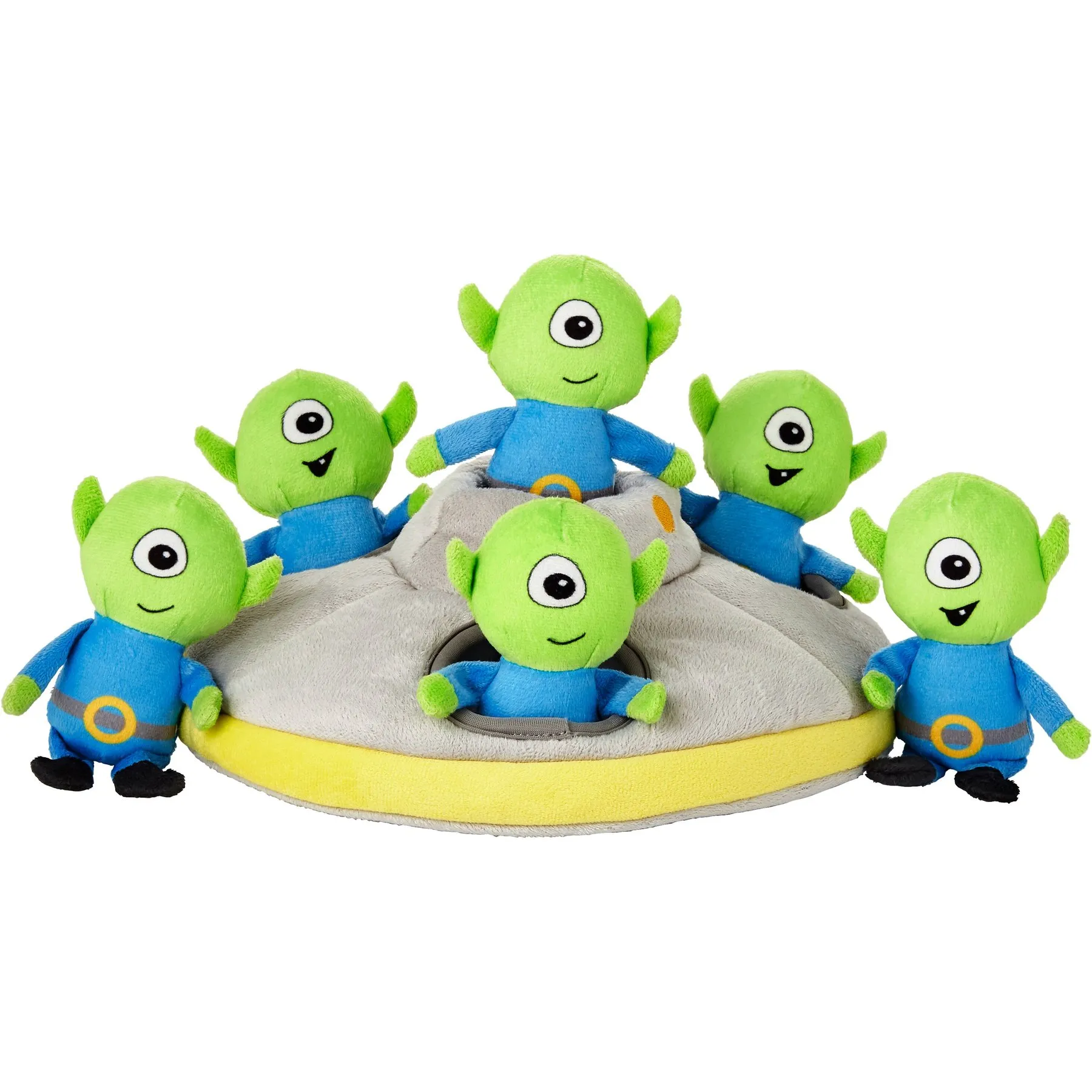 Frisco Flying Saucer & Aliens Plush Dog Toy Squeaky Hide & Seek Puzzle ...