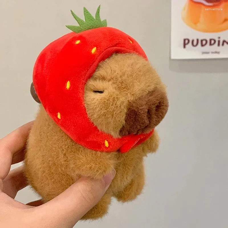 Capybara Plush Dog Keychain 10cm Cute Bag Pendant Simulation Capibara ...