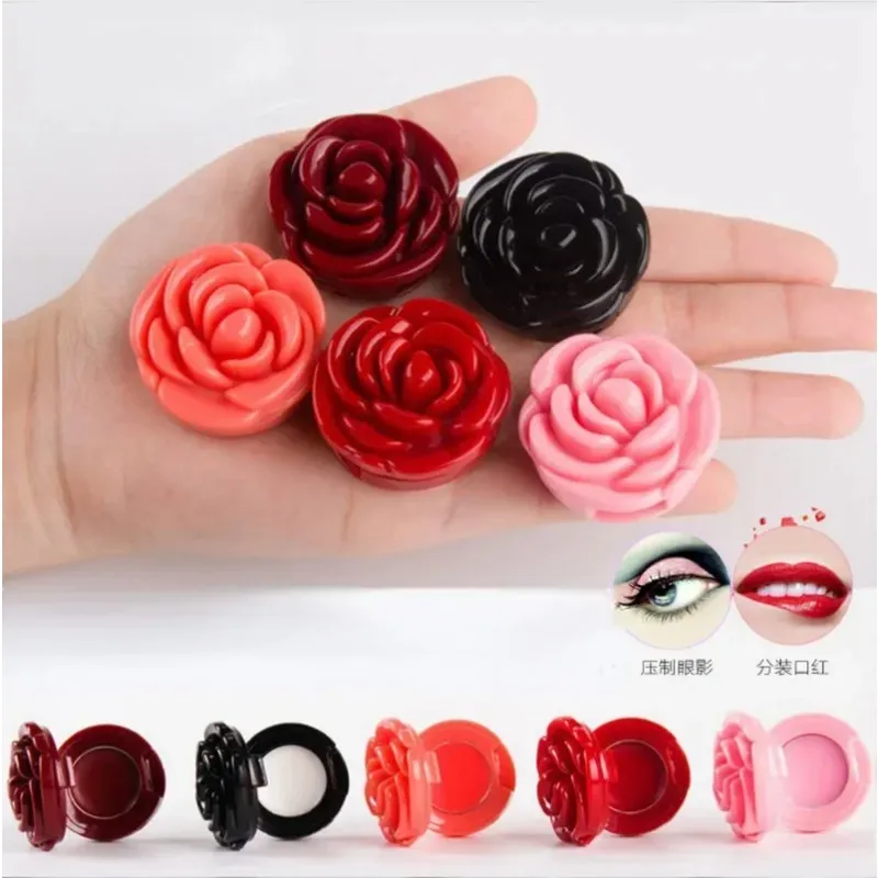 Makeup Containers: Rose Flower Empty Eyeshadow Case Lipstick Container ...