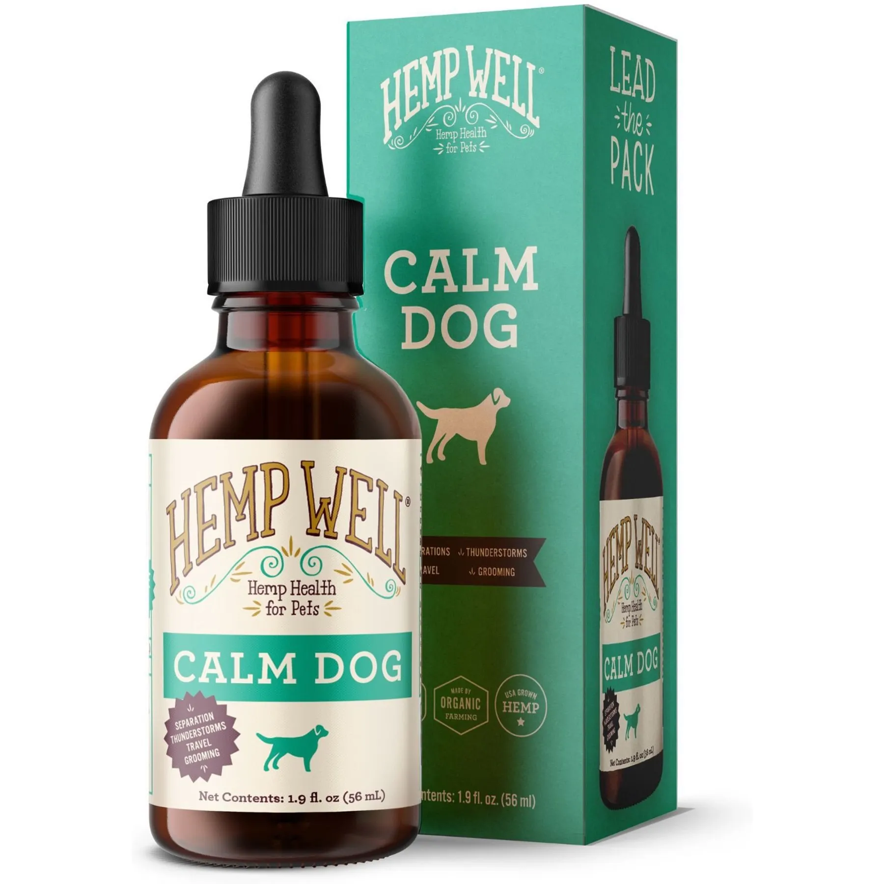 Hemp Well Calm Dog Oil - Anxiety Relief Liquid Supplement for Dogs - 2 ...