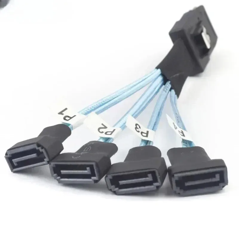 Thunderbolt 2 Data Cable: Mini SAS SFF-8087 to 4x SATA 3.0 SSD - 0.3m ...