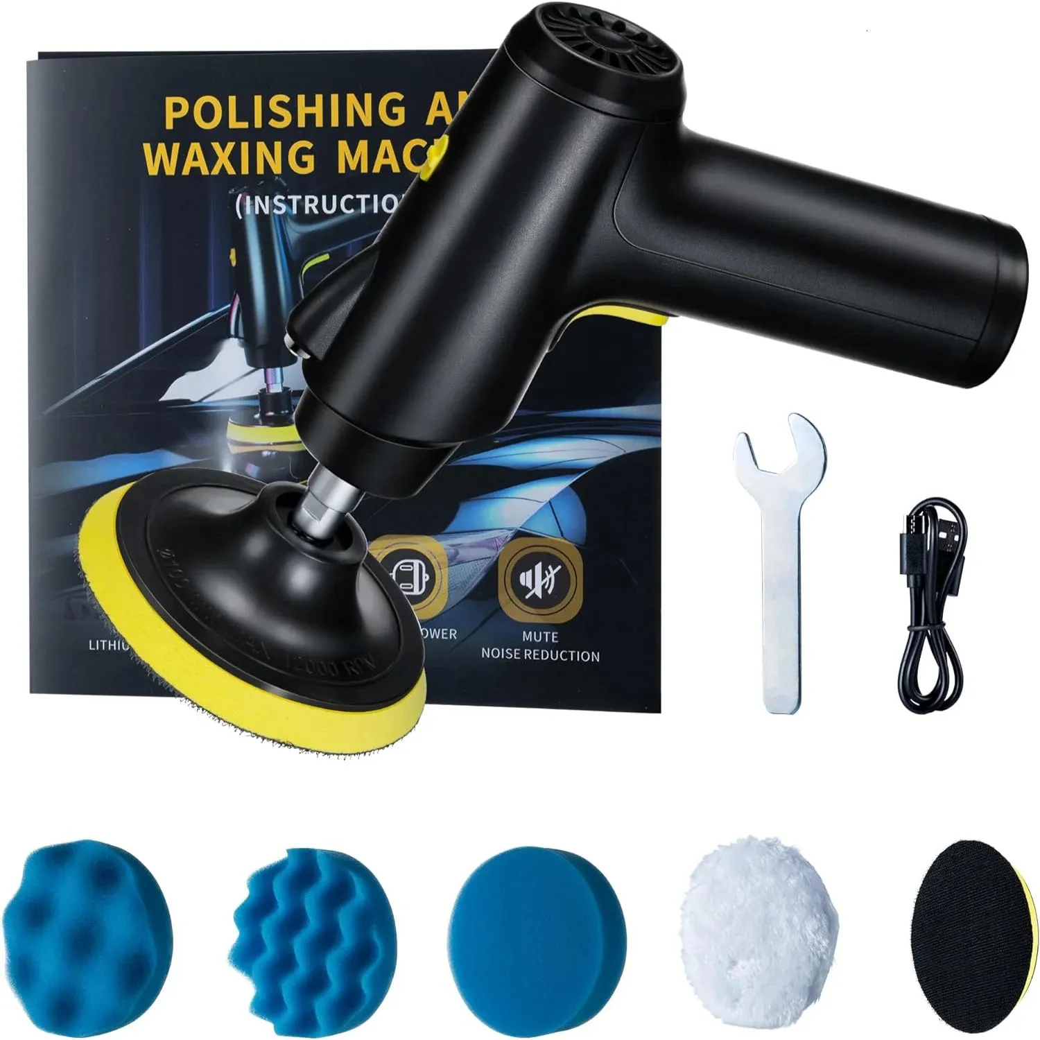 DHgate.com:4-in-1 Car Polisher Kit - 4000mAh Cordless Electric Car ...