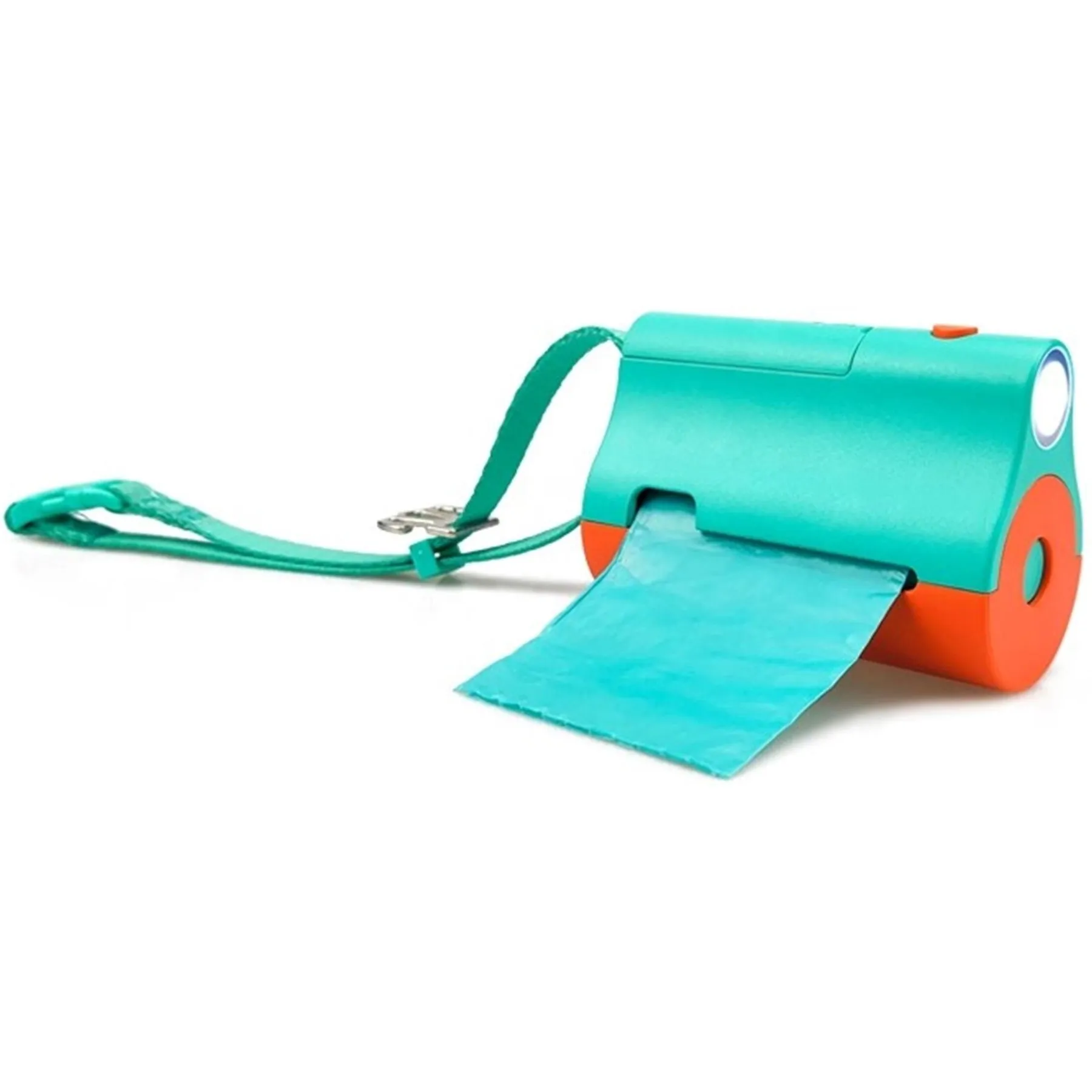 Portable Dog Poop Bag Dispenser for Leash with LED Flashlight ...