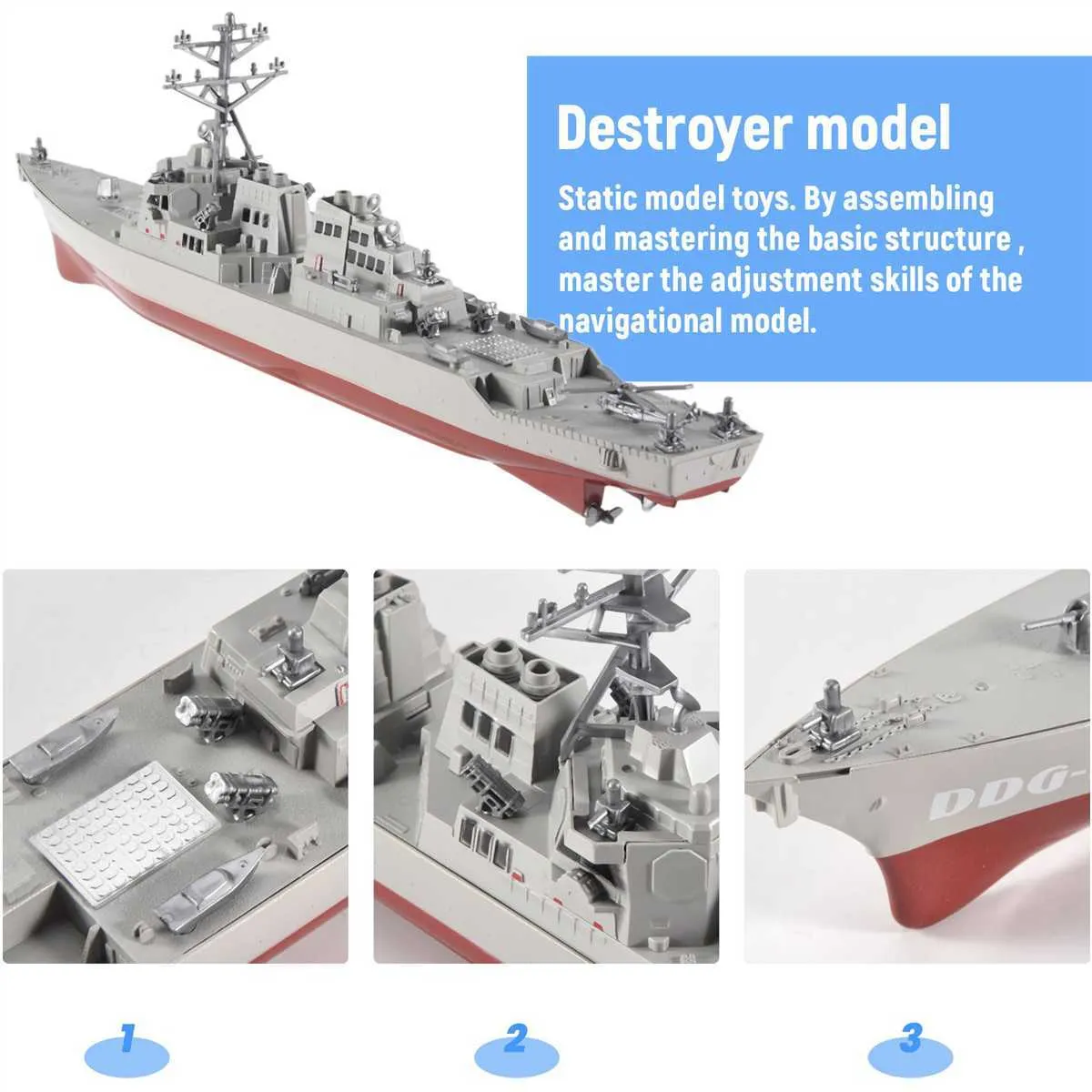 Guided Missile Destroyer Ship Model | DIY Warship Model Kit With ...