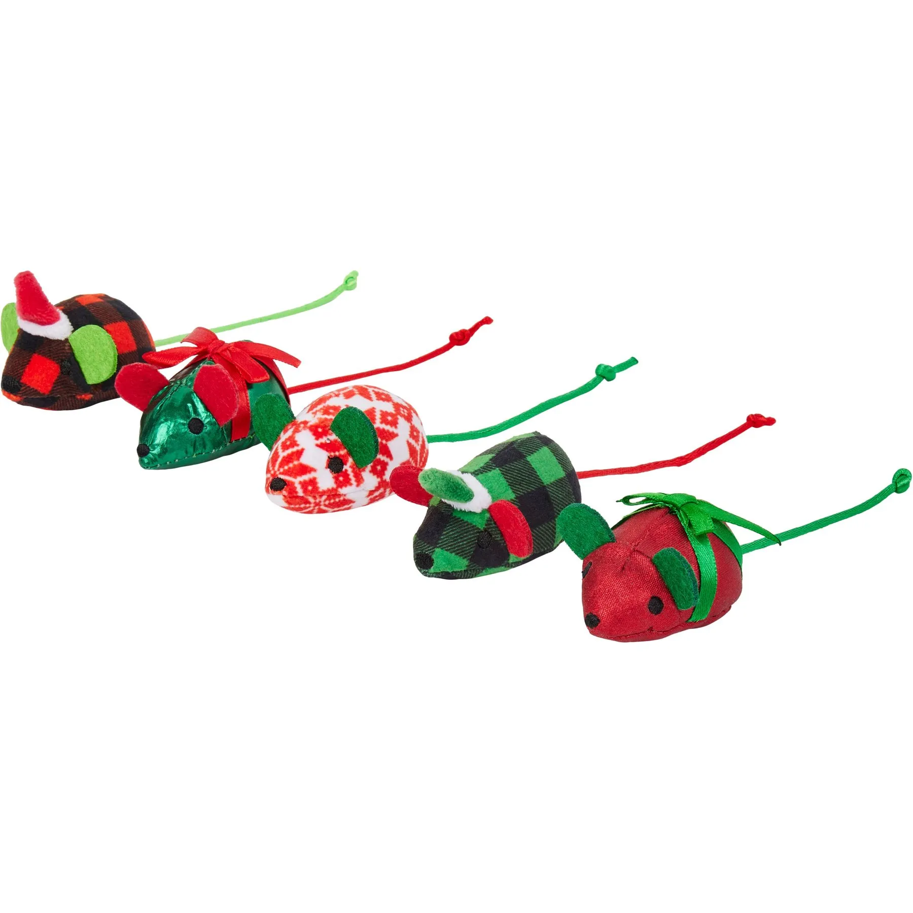 Holiday Crochet Mouse Cat Toy Set - 5 Count Catnip Mice! Shop Now! from ...