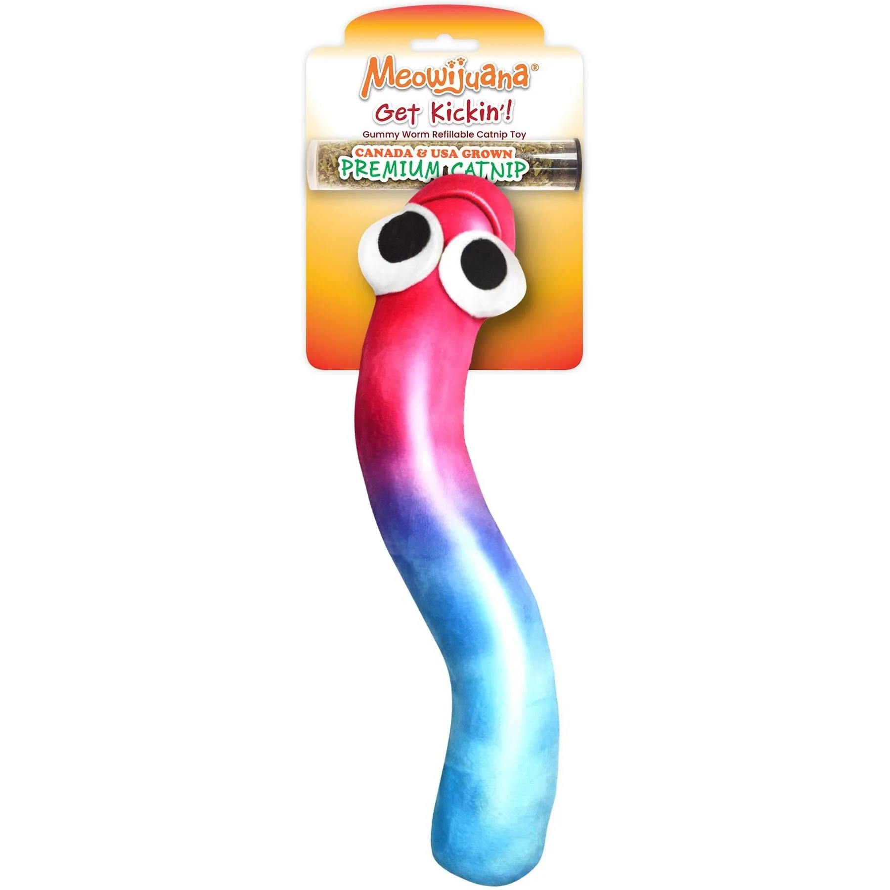 Refillable Catnip Gummy Worm Plush - Interactive Meow Toy, Best Seller ...