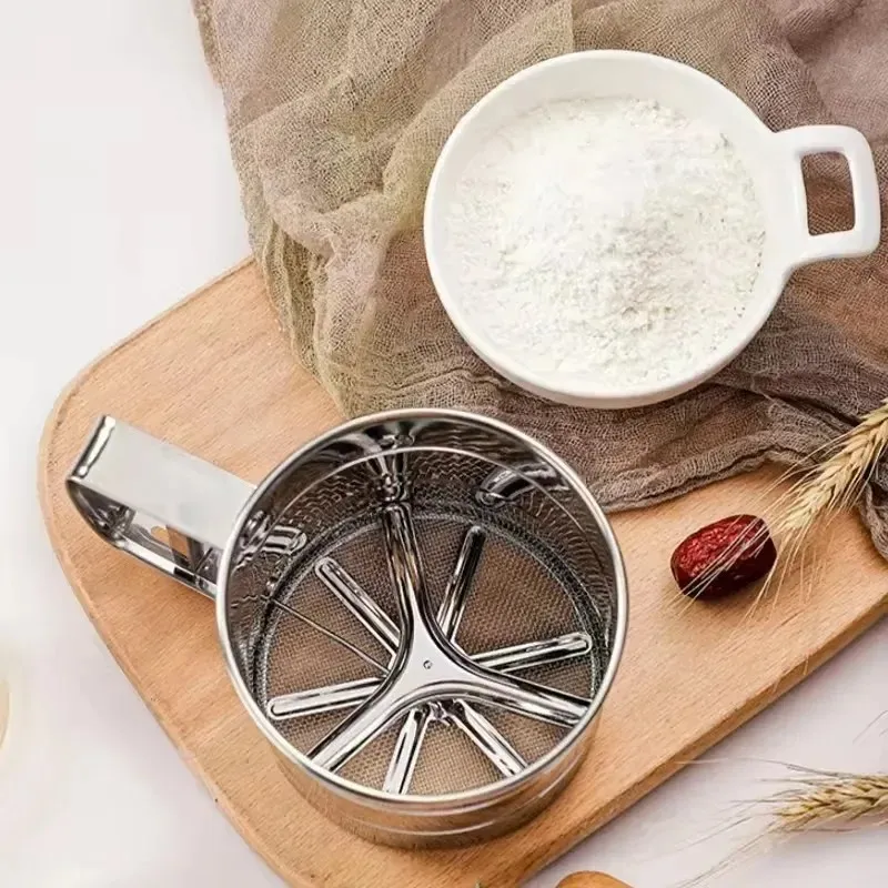 DHgate.com:Stainless Steel Flour Sifter for Kitchen Baking - Reusable ...