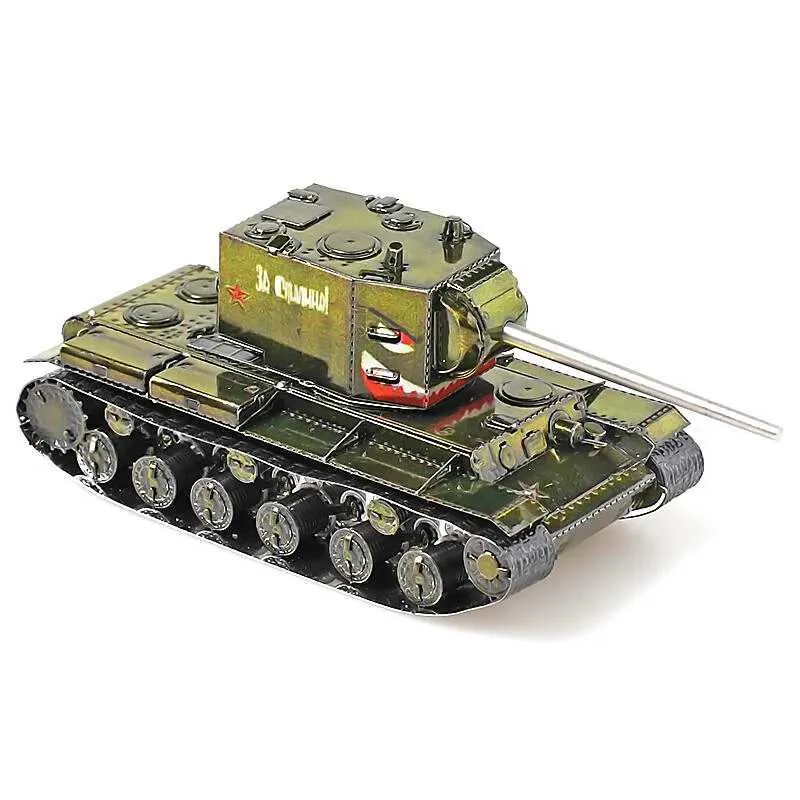 World War II Soviet KV2 Heavy Tank 3D Metal Puzzle: DIY Handmade Assembled Model Jigsaw Puzzle ...