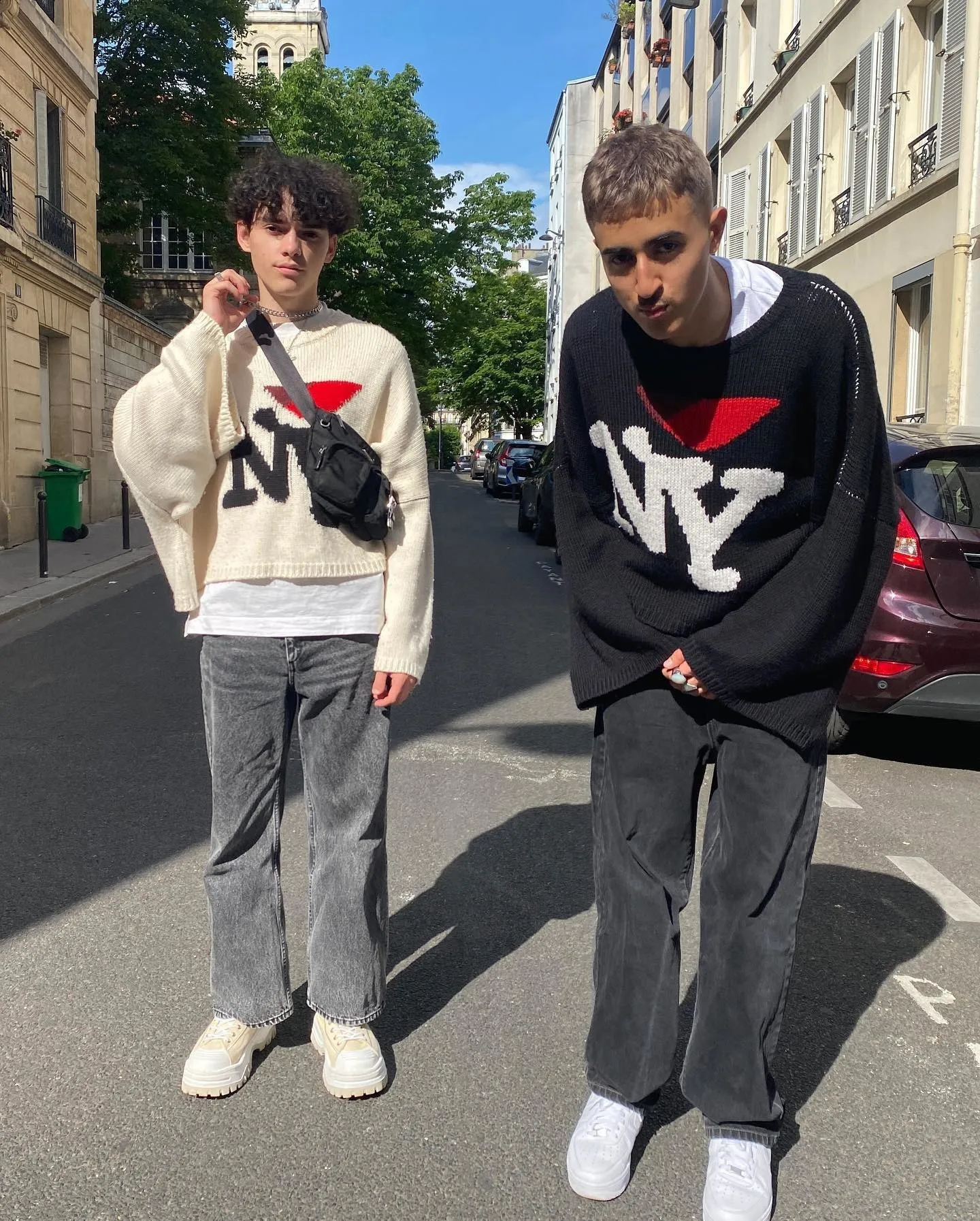 Harajuku Knitted Ugly Sweater Punk Rock Black Red Gothic Y2K Pullover ...