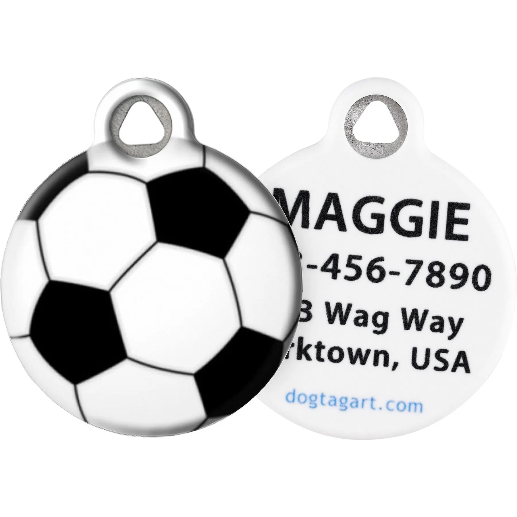 Personalized Soccer Ball Pet ID Tag - Durable, Stylish, and Secure ...