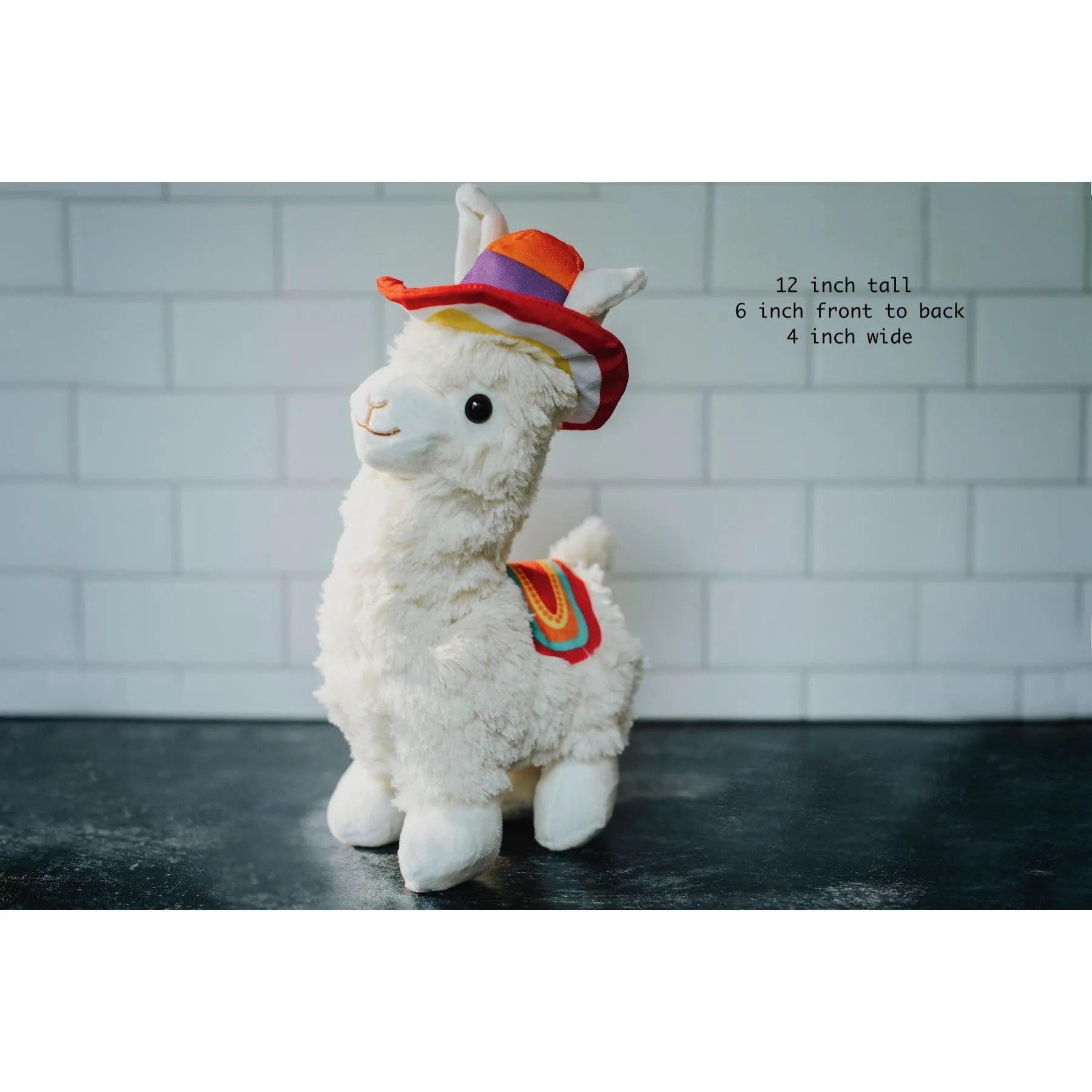 White Llama Plush Toy with Squeaker & Bell - Adventure Buddy for Pets ...
