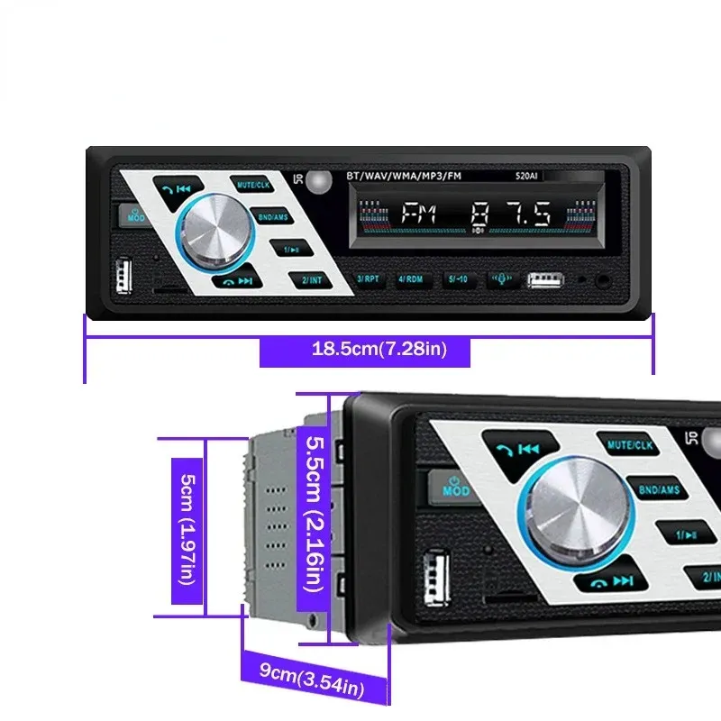 DHgate.com:JSD-520 24V Car MP3 Player: Bluetooth 1 DIN Stereo Audio ...