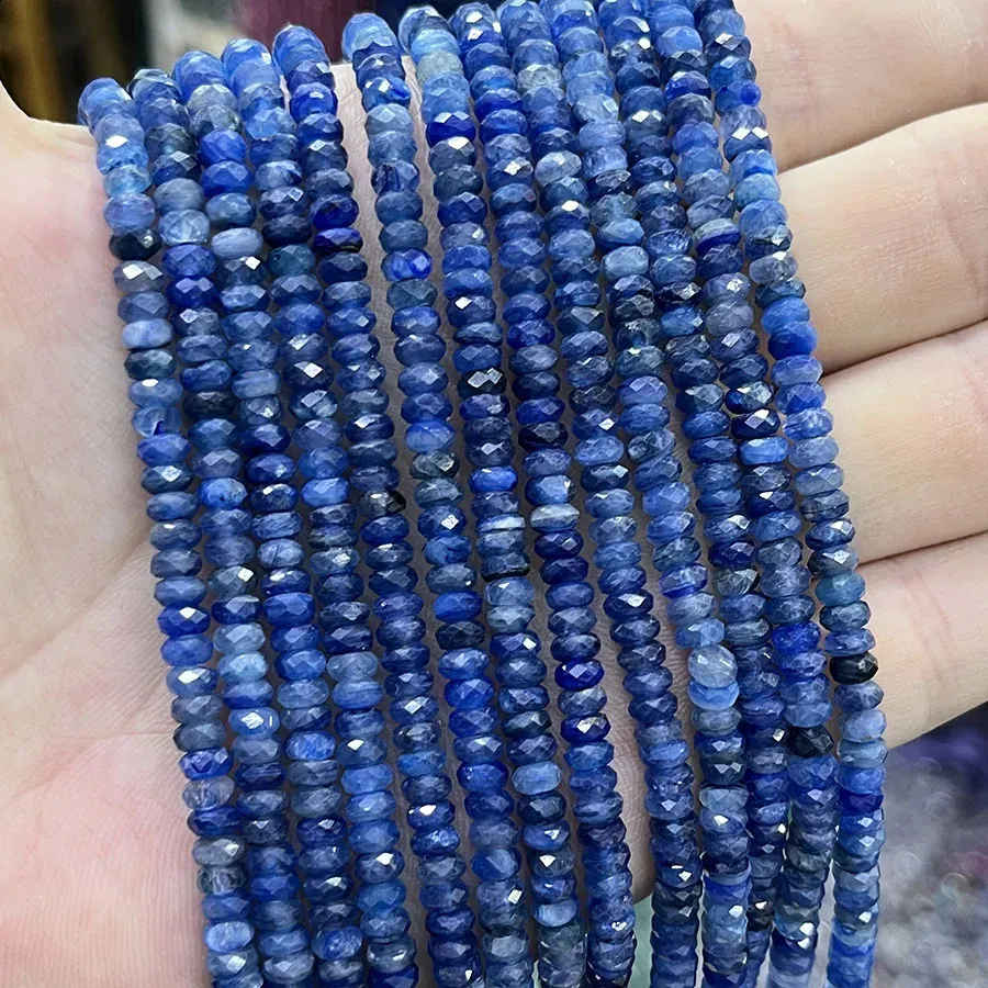 Sapphire Crystal Beads for Jewelry Making - Delicate Disc Shape, 2x4mm ...
