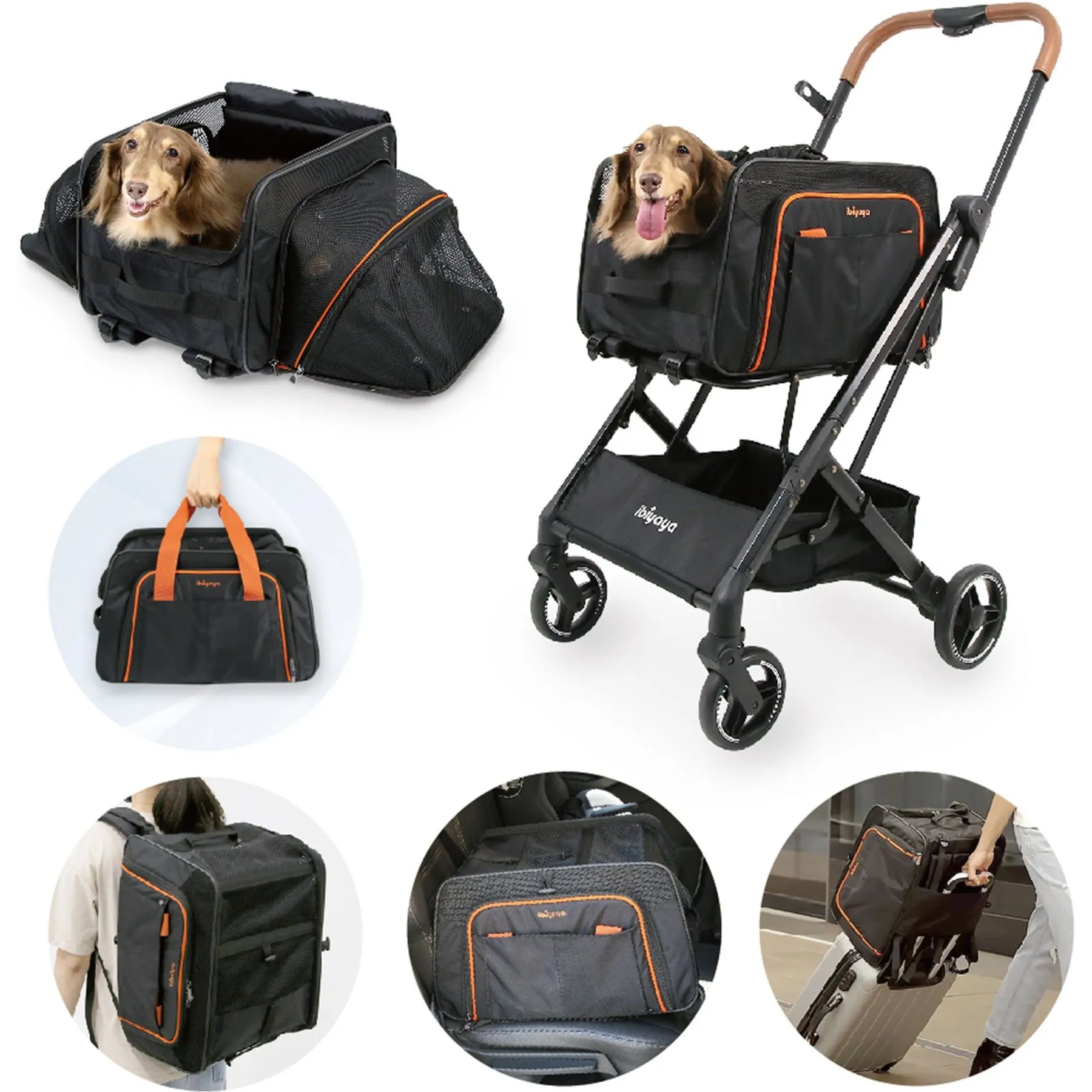 3-in-1 Pet Travel System: Airline-Approved Carrier & Pet Stroller on ...