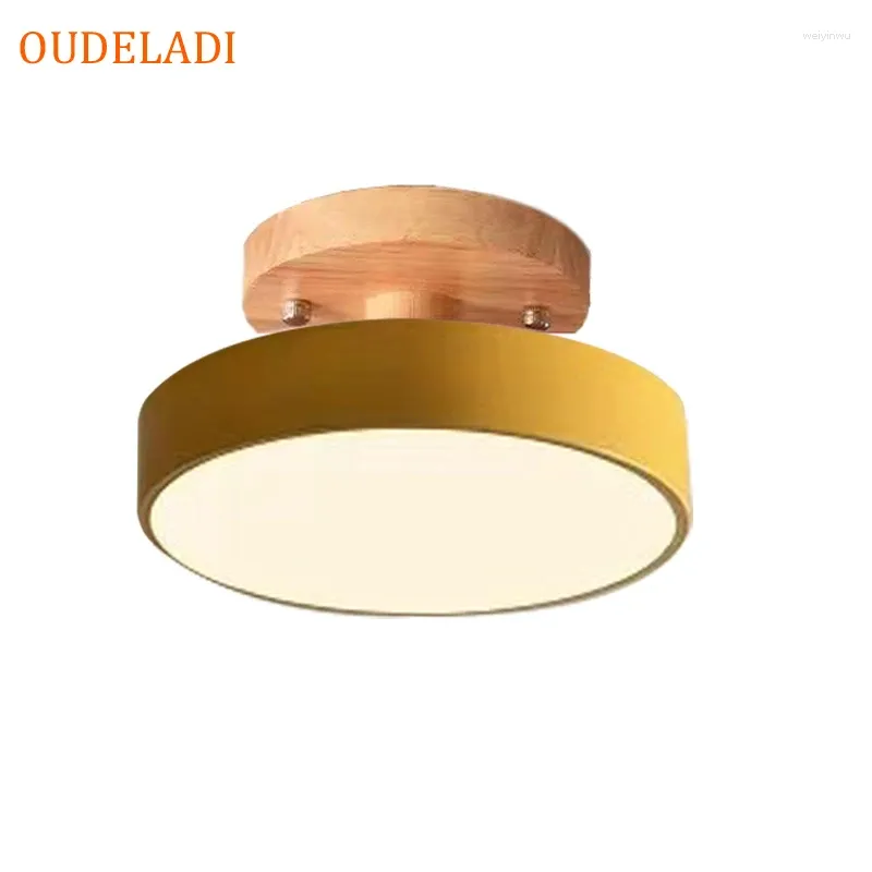 Modern LED Nordic Wood Ceiling Lights Makro Fixture For Indoor ...