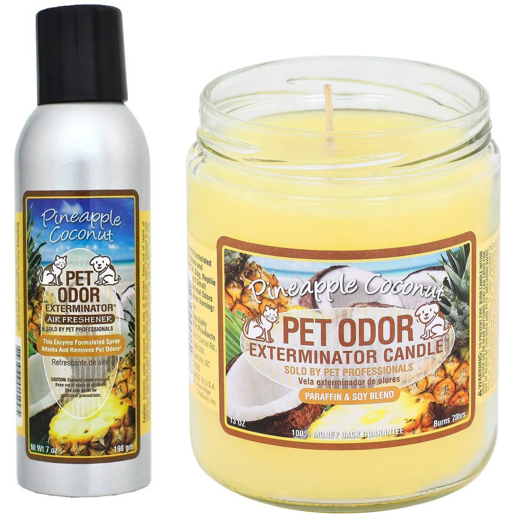 Tropical Escape: Pineapple Coconut Air Freshener & Deodorizing Candle ...