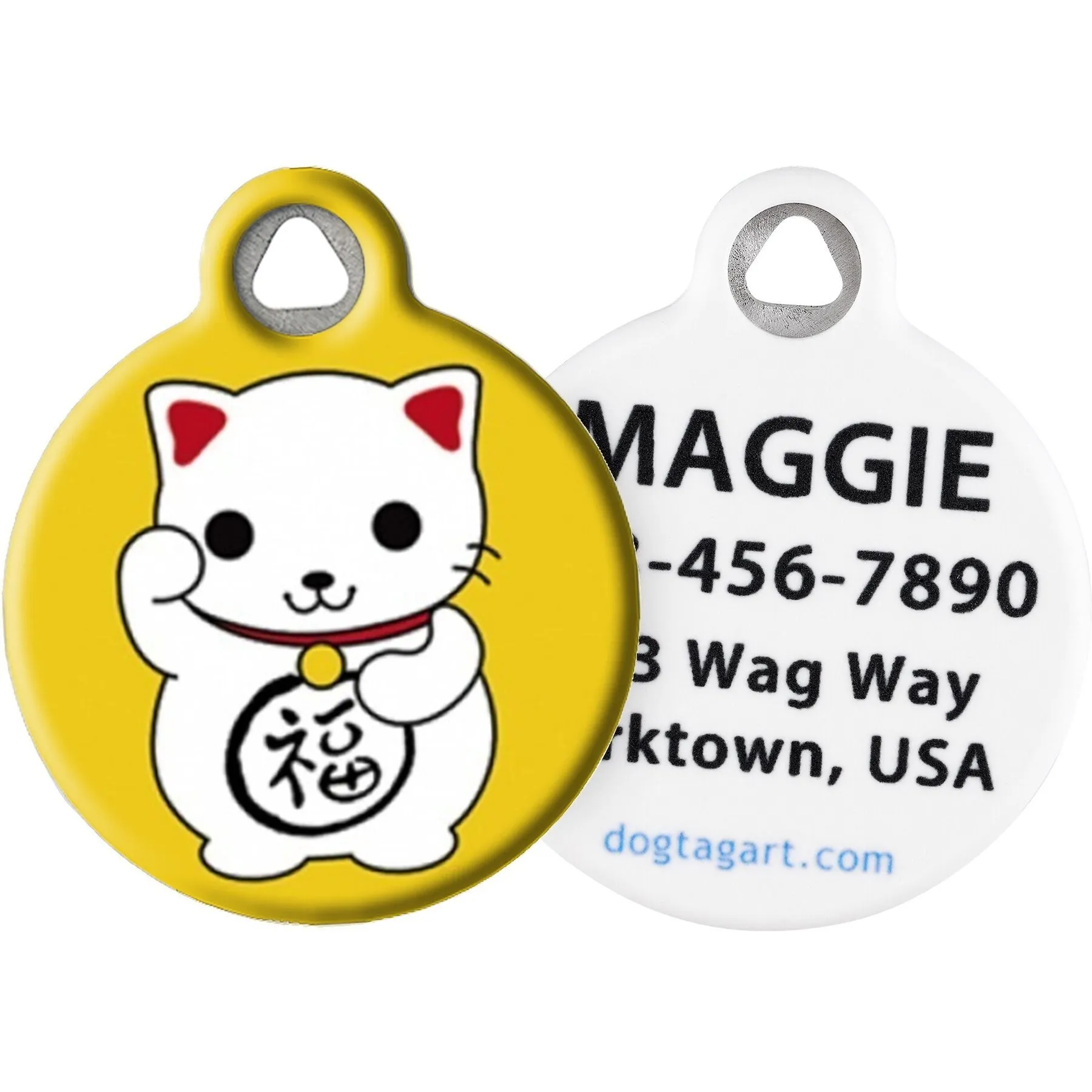 DHgate.com:Personalized Maneki Neko Cat Dog Tag - Stainless Steel Pet ...