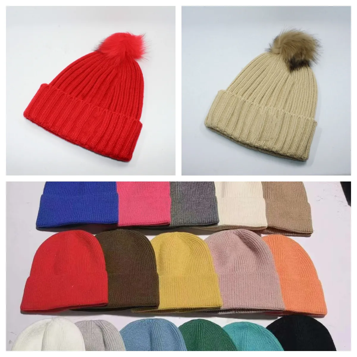 Warm Knit Unisex Winter Beanie - Acrylic Cuff Skull Cap for Men & Women ...