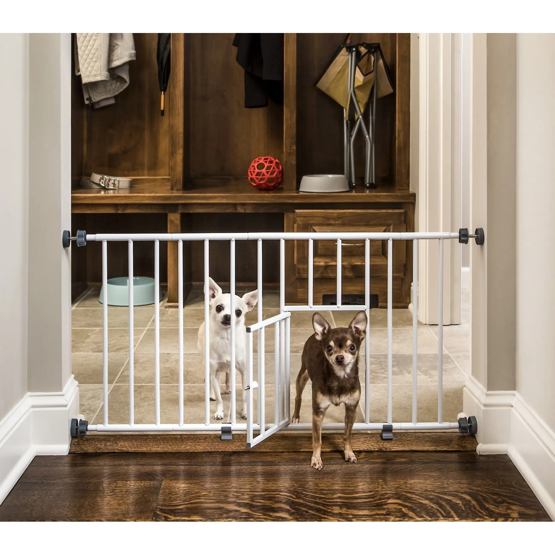 Small Dog Gate with Convenient Pet Door - Perfect for Small Doorways ...