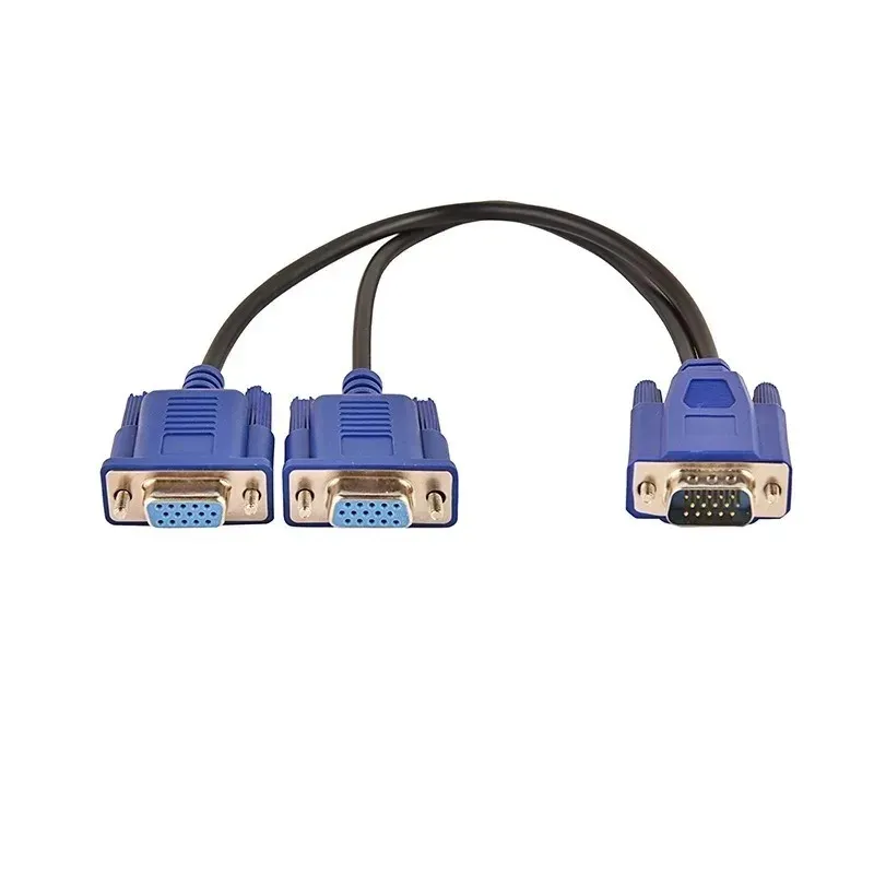 VGA Splitter Cable Male To Female Dual 2 Monitor Dvi Adapter For PC And ...