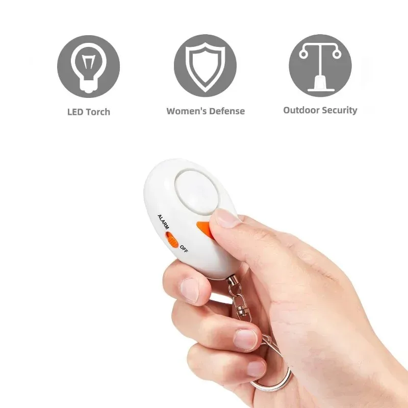 DHgate.com:2024 125dB Self Defense Keychain Alarm with LED Light for ...