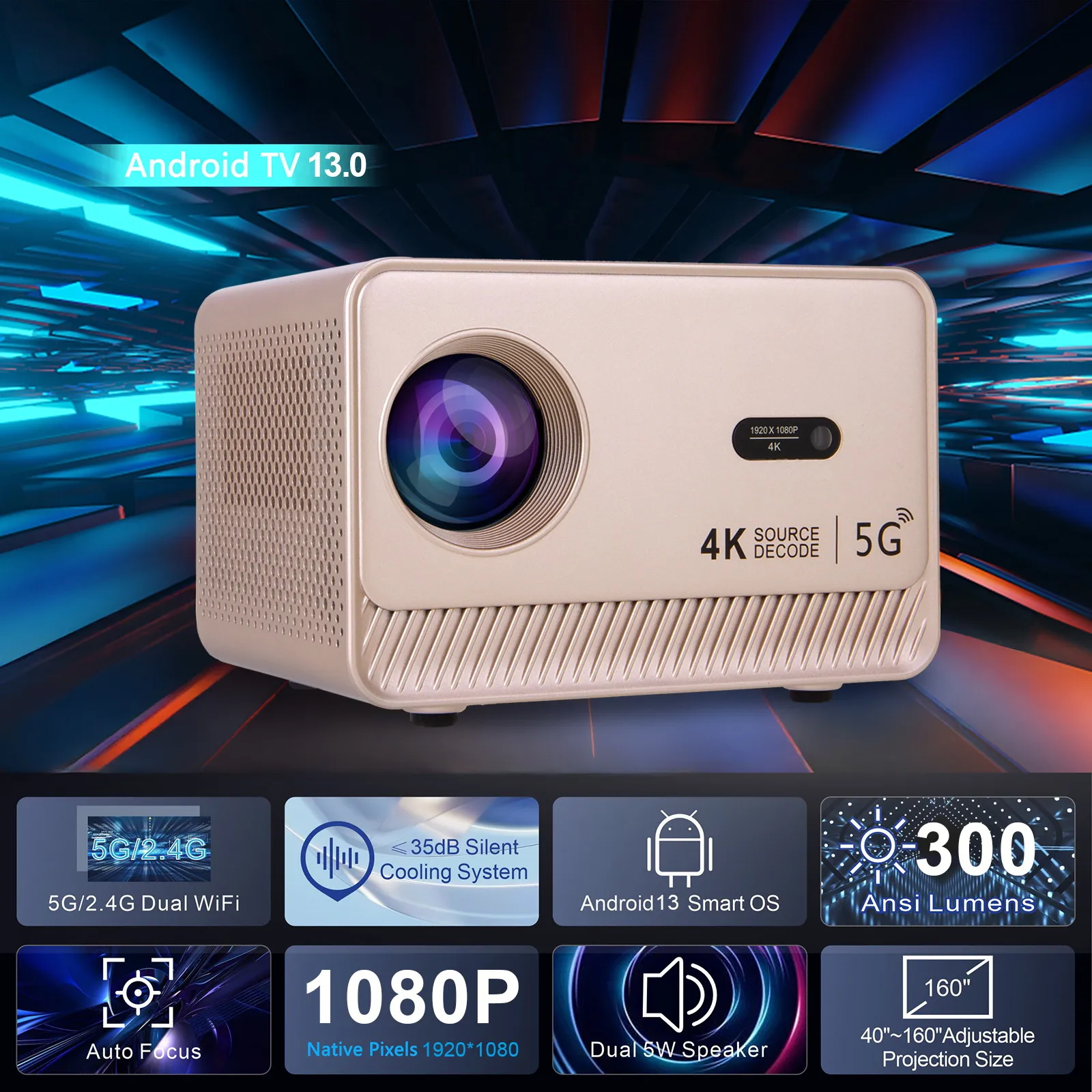 4K Home Cinema Projector: Premium Quality, Portable & Versatile. Shop ...