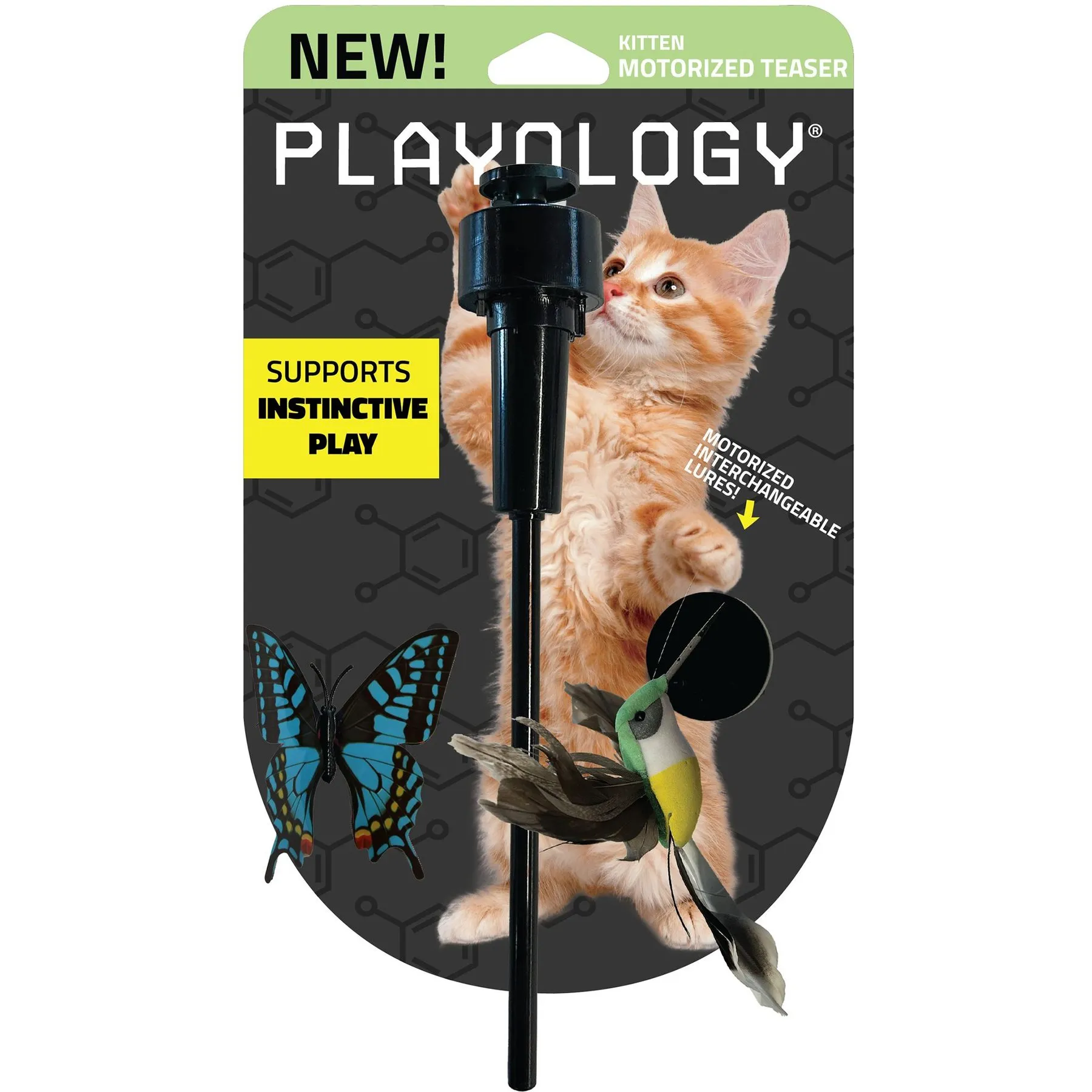 DHgate.com:Interactive Motorized Cat Toy with Hummingbird & Butterfly ...