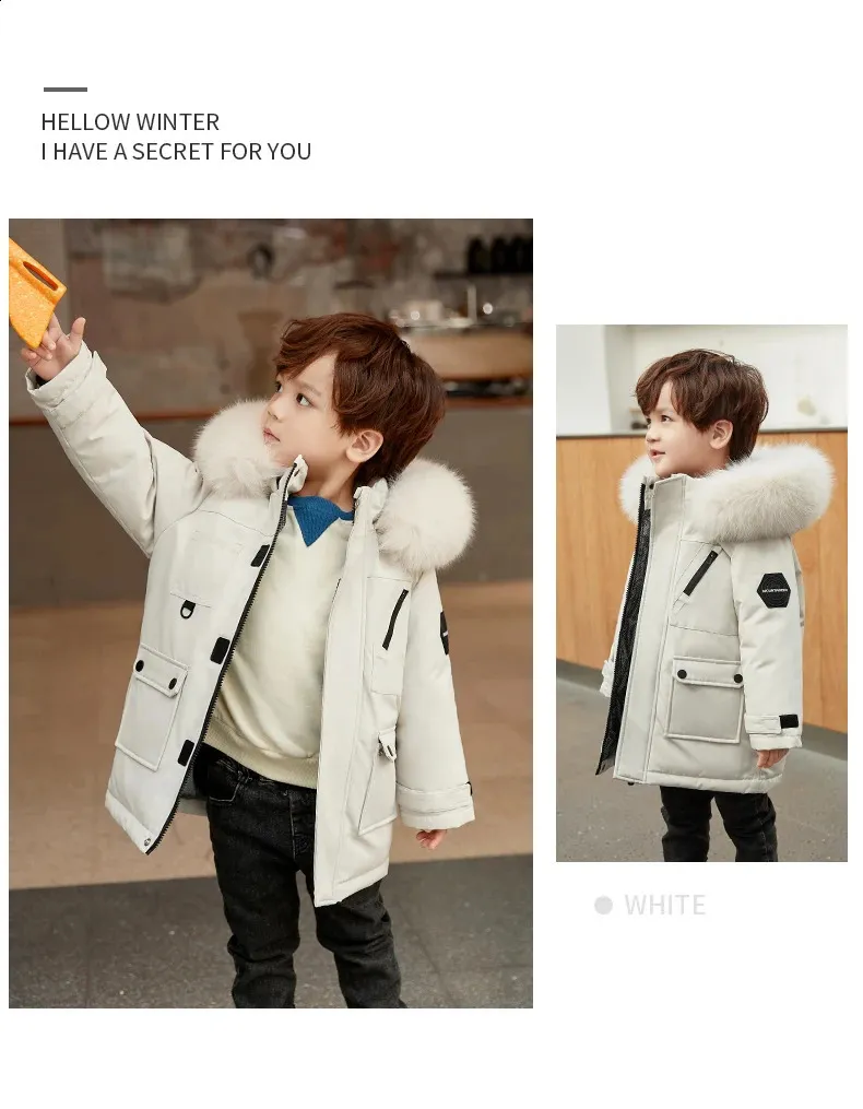 UNITIM Children's Winter Down Jacket with Fur Hood, Thick Warm Baby ...