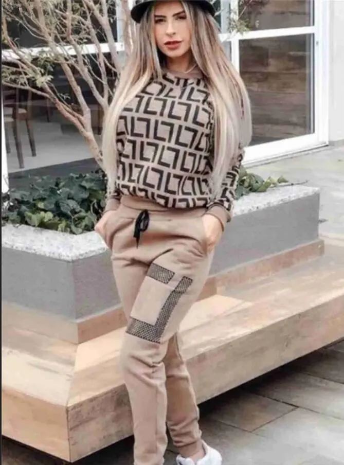 Womens Designer Tracksuit Jogger Sportswear Jogging Set Sweatsuit ...