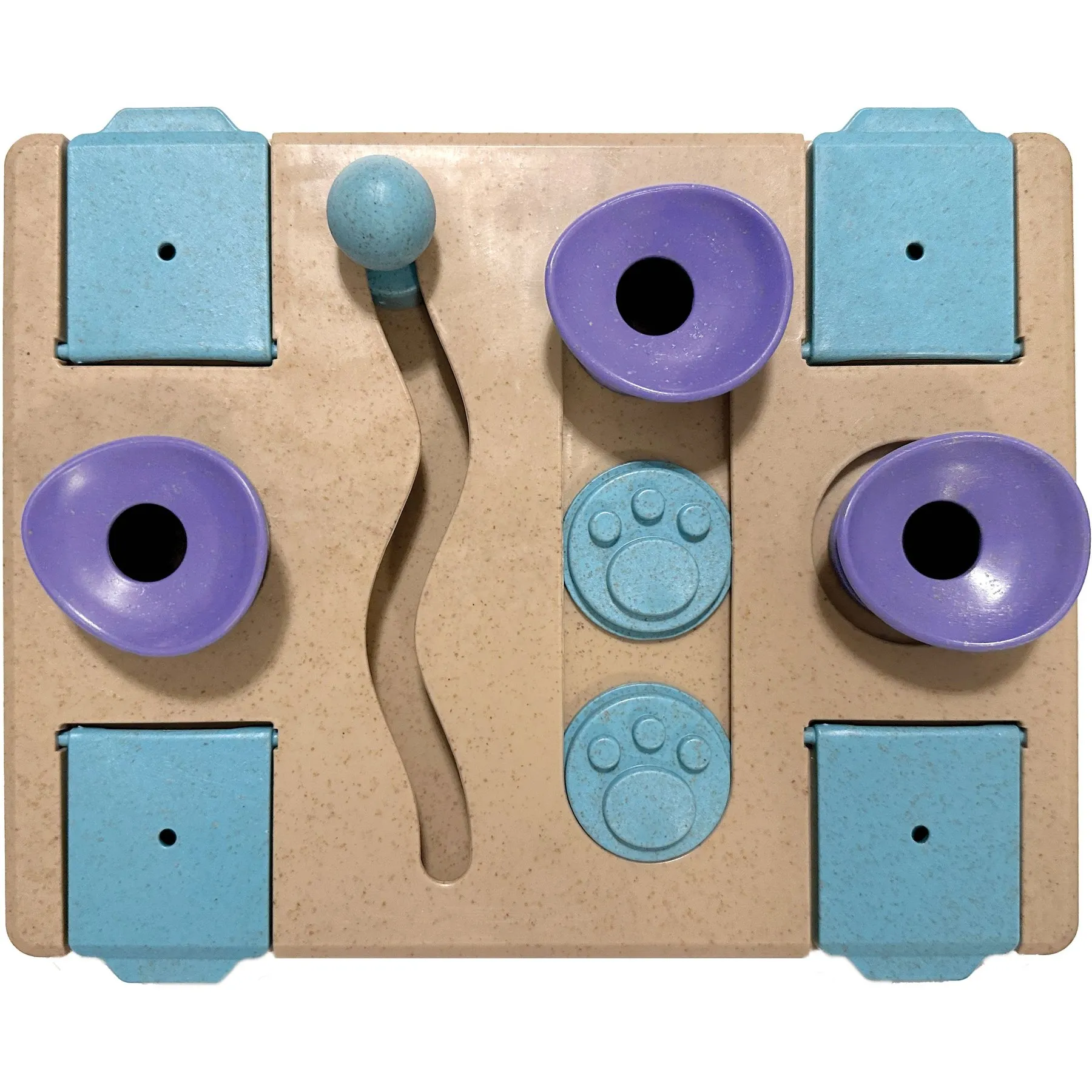 Interactive Dog Treat Dispenser Puzzle Toy - Multi-Play Busy Board for ...