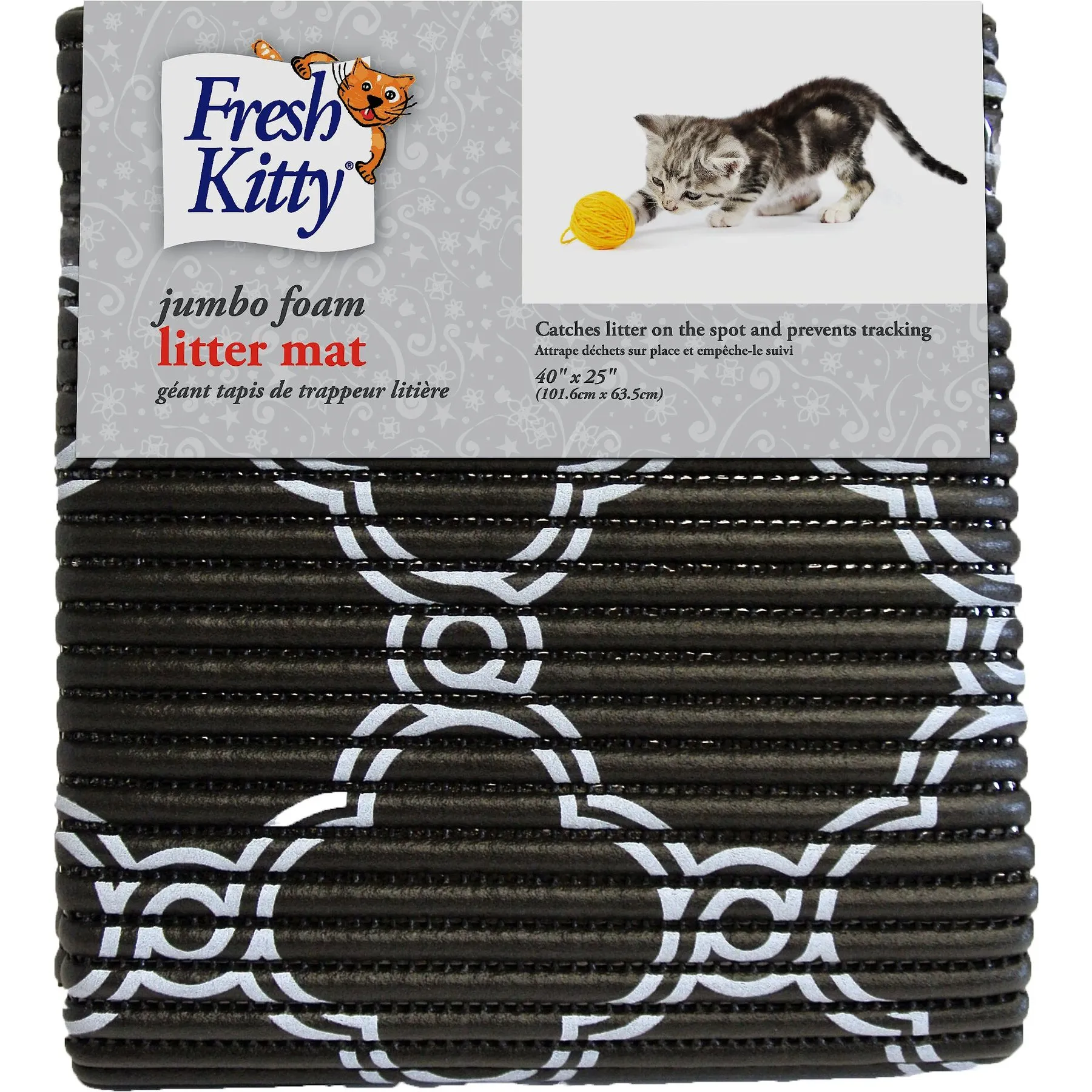 Jumbo Foam Cat Litter Mat - Quatrefoil Design, XL Size! Shop Now & Keep ...