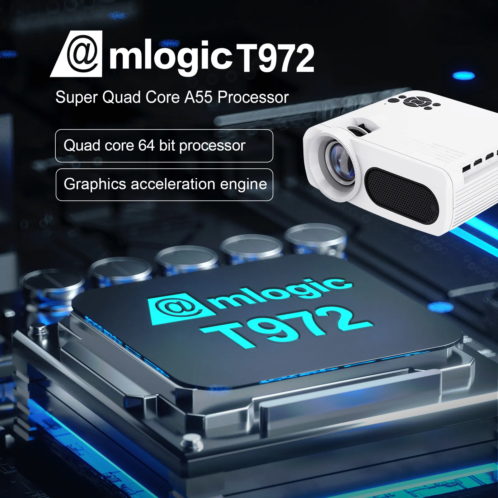 High Definition Smart Projector: Portable 5G & Bluetooth Enabled, Ideal ...