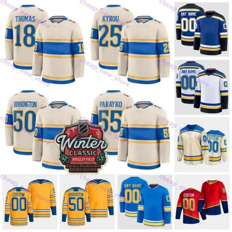2025 Winter Classic Hockey Jersey Robert Thomas Kyrou Binnington Colton ...