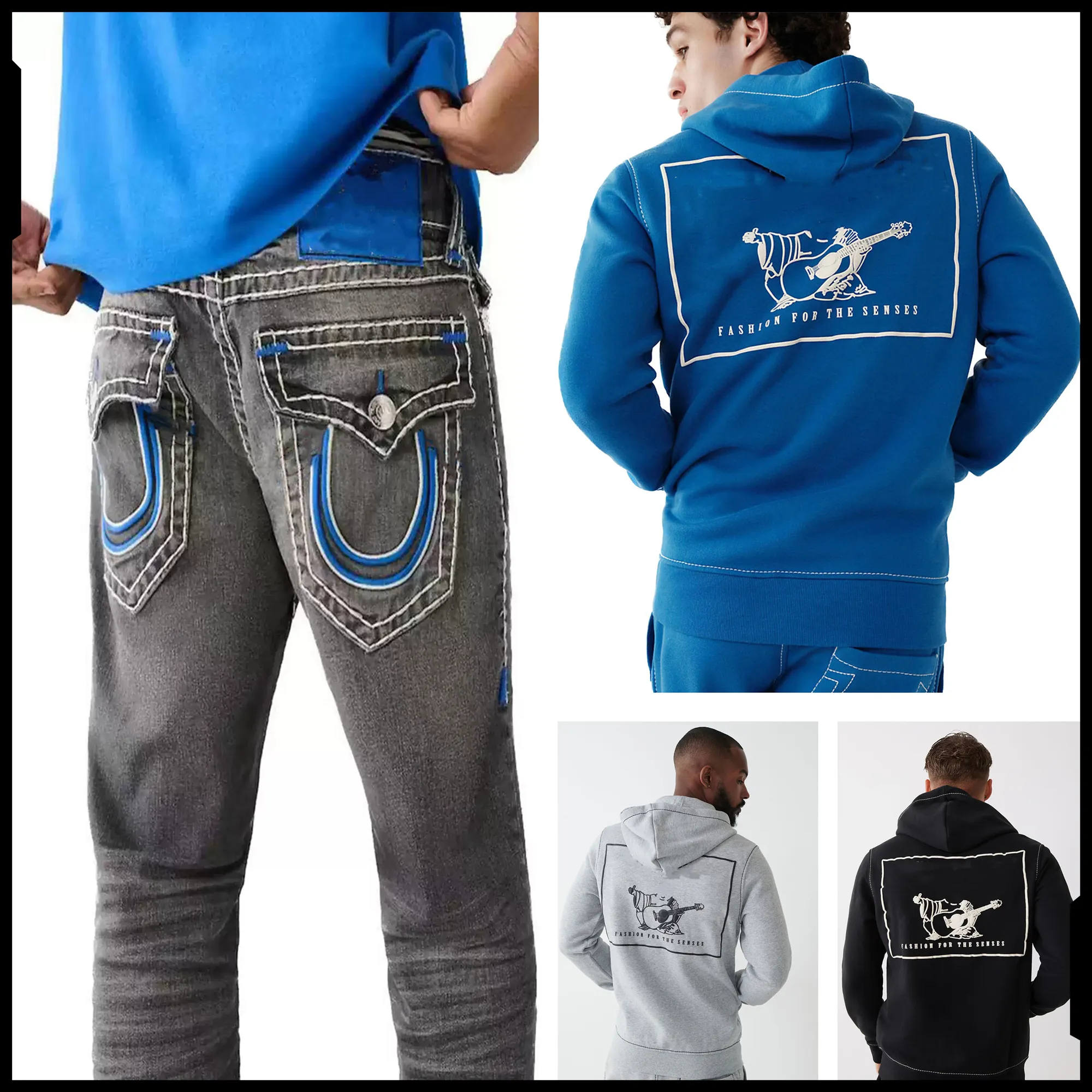 Hip Hop Jeans Mens Streetwear Jeans, Straight Leg Embroidered Jeans For ...